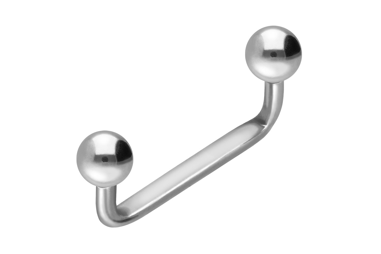 Titanium surface barbell FLAT (90 degree) with balls | PIERCINGLINE